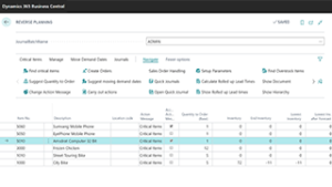 Control stock levels with Reverse Planning | Business Central app